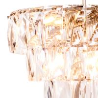 China Multi Tier Contemporary Crystal LED Chandelier Round Iron for Living Room Bedroom Hotel for sale