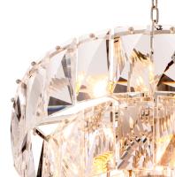 China Multi Tier Contemporary Crystal LED Chandelier Round Iron for Living Room Bedroom Hotel for sale