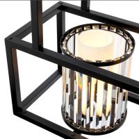 China Black Finish Modern Crystal Glass Chandelier For Ceiling Light for sale