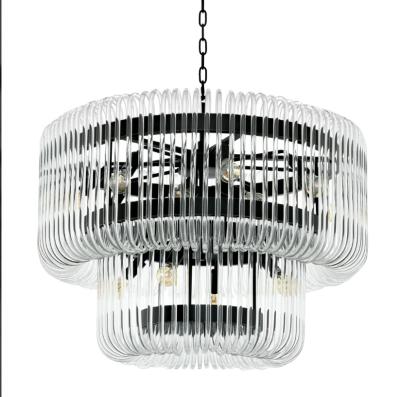 China Villa Hall LED Modern Art Deco Round Design Crystal Chandelier For Hotel Home Living Room for sale