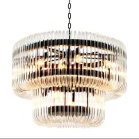 China Villa Hall LED Modern Art Deco Round Design Crystal Chandelier For Hotel Home Living Room for sale