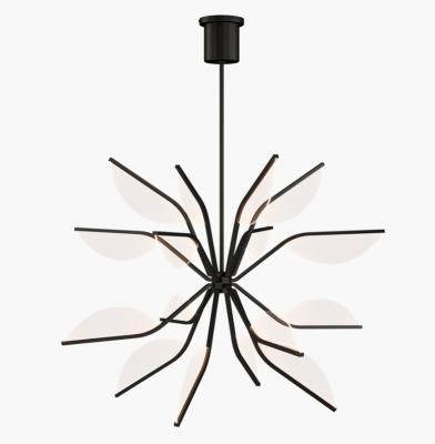 China 700BLT38G Belterra 38 Globe Chandelier Natural Brass / Matte Black Finish 3000K LED Modules for sale