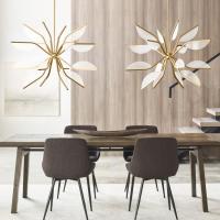 China 700BLT38G Belterra 38 Globe Chandelier Natural Brass / Matte Black Finish 3000K LED Modules for sale