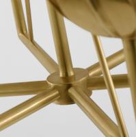 China 700BLT38G Belterra 38 Globe Chandelier Natural Brass / Matte Black Finish 3000K LED Modules for sale