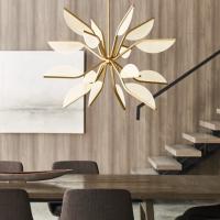China 700BLT38G Belterra 38 Globe Chandelier Natural Brass / Matte Black Finish 3000K LED Modules for sale