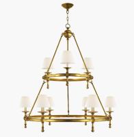 China SL 5813 Classic Two-Tier Ring Chandelier Bronze / Polished Nickel / Hand-Rubbed Antique Brass 2 Tier Ring Chandelier for sale