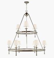 China SL 5813 Classic Two-Tier Ring Chandelier Bronze / Polished Nickel / Hand-Rubbed Antique Brass 2 Tier Ring Chandelier for sale
