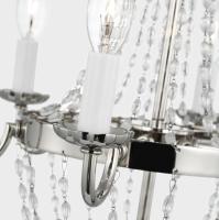 China CHC 1407 Petite Paris Flea Market Chandelier Seeded Glass Shade Polished Nickel / Gilded lron / Antique-Burnished Brass / Sheffleld Silver for sale