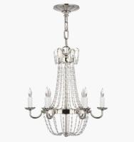 China CHC 1407 Petite Paris Flea Market Chandelier Seeded Glass Shade Polished Nickel / Gilded lron / Antique-Burnished Brass / Sheffleld Silver for sale