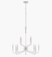 China CHC 5903 Reagan Medium Two Tier Chandelier Polished Nickel / Antique-Burnished Brass Crystal Chandelier for sale