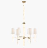 China S 5161 Grenol Medium Modern Bamboo Chandelier Bronze / Polished Nickel / Hand-Rubbed Antique Brass for sale