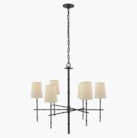 China S 5161 Grenol Medium Modern Bamboo Chandelier Bronze / Polished Nickel / Hand-Rubbed Antique Brass for sale