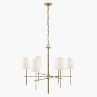 China S 5161 Grenol Medium Modern Bamboo Chandelier Bronze / Polished Nickel / Hand-Rubbed Antique Brass for sale