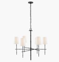 China S 5161 Grenol Medium Modern Bamboo Chandelier Bronze / Polished Nickel / Hand-Rubbed Antique Brass for sale