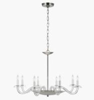 China PCD 5020 Brigitte Large Chandelier Clear Glass And Polished Nickel / Hand-Rubbed Antique Brass for sale