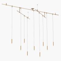 China 700MXY9R Aged Brass Moxy Chandelier 9 Light Dimmable Compatible With ELV Dimmers for sale