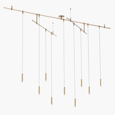 China 700MXY9R Aged Brass Moxy Chandelier 9 Light Dimmable Compatible With ELV Dimmers for sale