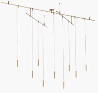 China 700MXY9R Aged Brass Moxy Chandelier 9 Light Dimmable Compatible With ELV Dimmers for sale