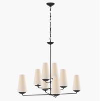 China ARN 5205 Fontaine Large Offset Chandelier Plaster White / Aged Lron / Gilded Plaster for sale
