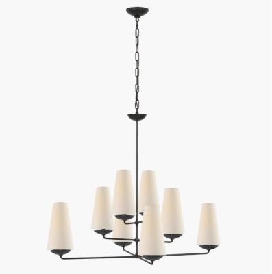 China ARN 5205 Fontaine Large Offset Chandelier Plaster White / Aged Lron / Gilded Plaster for sale