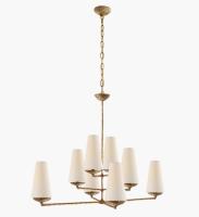 China ARN 5205 Fontaine Large Offset Chandelier Plaster White / Aged Lron / Gilded Plaster for sale
