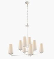 China ARN 5205 Fontaine Large Offset Chandelier Plaster White / Aged Lron / Gilded Plaster for sale