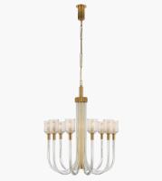 China KW 5401 Reverie Medium Single Tier Chandelier Brass / Polished Nickel / Bronze With Clear Ribbed Glass for sale