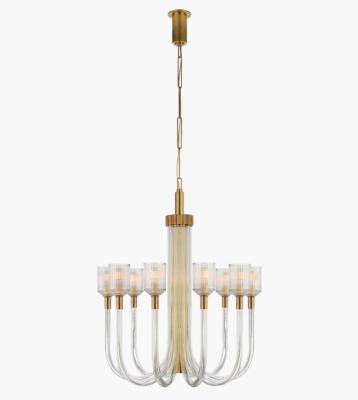 China KW 5401 Reverie Medium Single Tier Chandelier Brass / Polished Nickel / Bronze With Clear Ribbed Glass for sale
