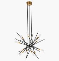 China CHC 5605 Stellar Medium Chandelier Matte Black / Matte White Antique Brass Crystal Chandelier for sale