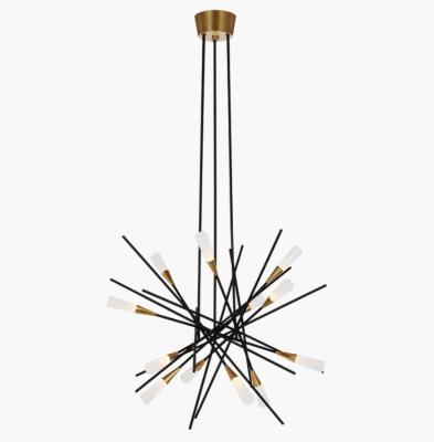 China CHC 5605 Stellar Medium Chandelier Matte Black / Matte White Antique Brass Crystal Chandelier for sale