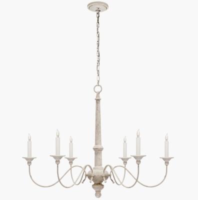 China S 5211 Country Small Chandelier Belgian White Finish 26.75