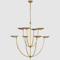 China Modern Brass Crystal Chandelier Pendant Light with Adjustable Height Warm White 3500K and 5-Year Warranty for sale