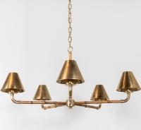 China American Brass Modern Retro Designer Pendant Light with Adjustable Height Wireless Control and 50000 Hours Lifespan for sale