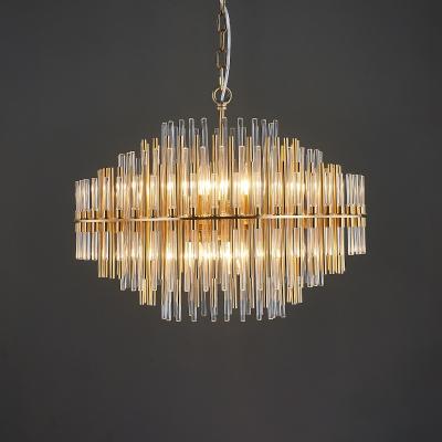 China Luxury Brass Crystal Chandelier with Customized Designs 3500K Warm White LED and 50000 Hours Lifespan for sale