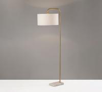 China Modern Brass Floor Lamp with Warm White 3500K LED Light and Dimmable Function for Living Room for sale