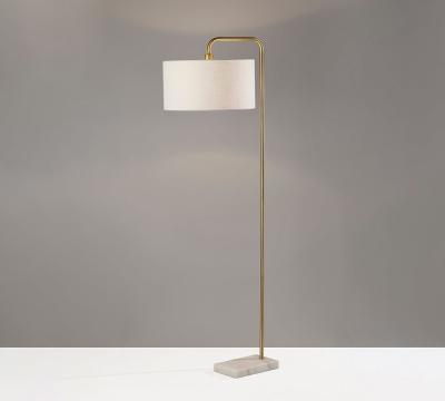 China Modern Brass Floor Lamp with Warm White 3500K LED Light and Dimmable Function for Living Room for sale