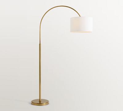 China Brass Material Adjustable Height Floor Lamp with Warm White 3500K LED for Living Room Bedroom for sale