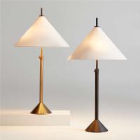 China Farmhouse Style Brass LED Table Lamp with Drum Shade for Reading Room for sale