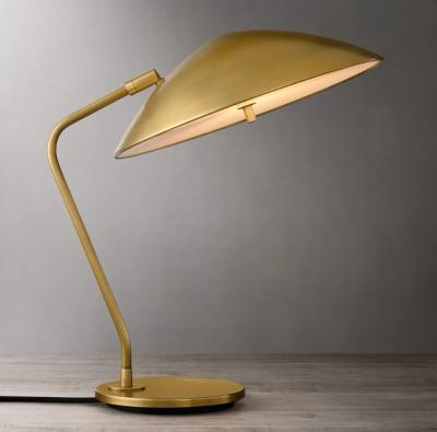 China Custom High End Modern Copper Metal LED Desk Lamp with E26 Bulb Base and 30000 Hours Lifespan for sale