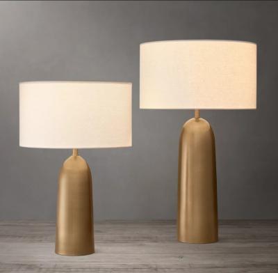 China Modern Design Copper Body Table Lamp with 2700K Warm White LED Light for Living Room and Bedroom for sale