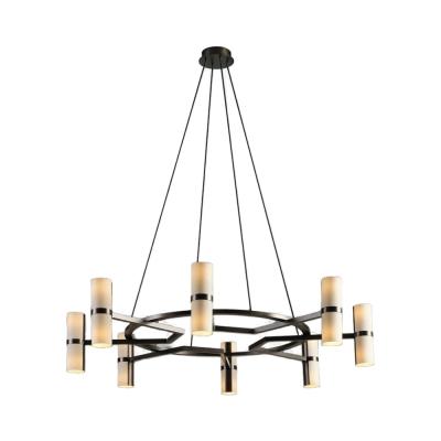 China Brass Material Adjustable Height Pendant Light with 50000 Hours Lifespan for Modern Living Room Decor for sale