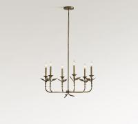 China Customizable Antique Brass Finish LED Pendant Chandelier with Adjustable Height for Living Room and Bedroom for sale