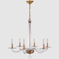 China Modern Luxury Brass and Glass LED Pendant Light Chandelier with 50000 Hours Lifespan for Hotel Living Room for sale