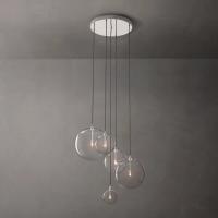 China Nordic Style Crystal Pendant Lamp with LED Lighting and Customizable Color Glass Ball Chandelier for sale