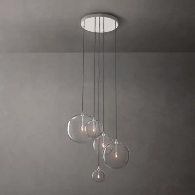 China Nordic Style Crystal Pendant Lamp with LED Lighting and Customizable Color Glass Ball Chandelier for sale