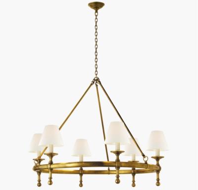 China Yihao American Style 6-Light Solid Brass Chandelier with 3500K Warm White LED and 5-Year Warranty for sale