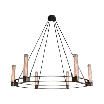 China Modern Brass Body Pendant Light with Adjustable Height and 50000 Hours Lifespan for Living Room for sale