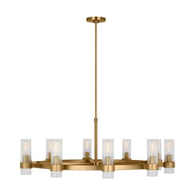 China Brass Body Adjustable Height LED Pendant Light with 50000 Hours Lifespan for Modern Living Room for sale