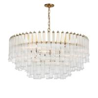 China Customizable Design Brass and Glass Pendant Light with 50000 Hours Lifespan for Dining Room for sale