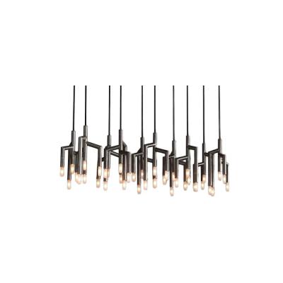 China Brass Body Adjustable Height Suspended Pendant Light with 50000 Hours Lifespan for Modern Living Room for sale